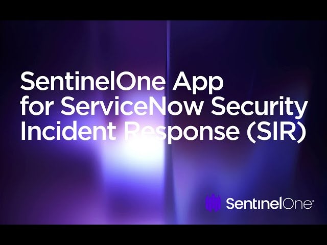 SentinelOne App For Security Incident Response | SentinelOne JP