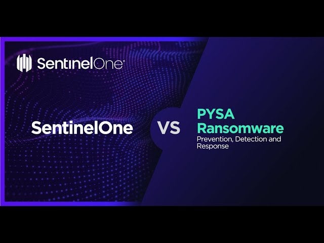 SentinelOne VS PYSA ransomware - Prevention | SentinelOne JP